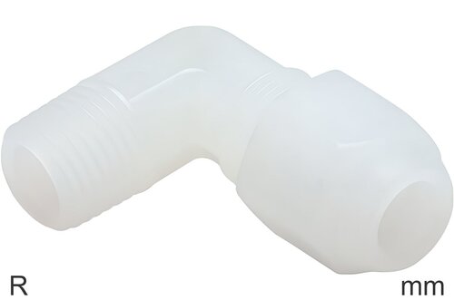 Compression Elbow Fittings Plastic PVDF R-Threads Male | Tameson.com