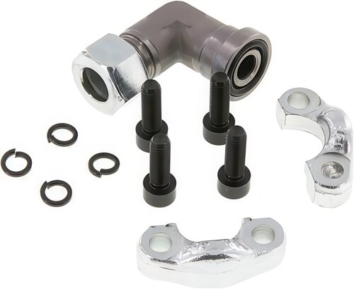 Elbow Flange Fittings With Split SAE Flange 3000 psi ISO 6162-1 ...