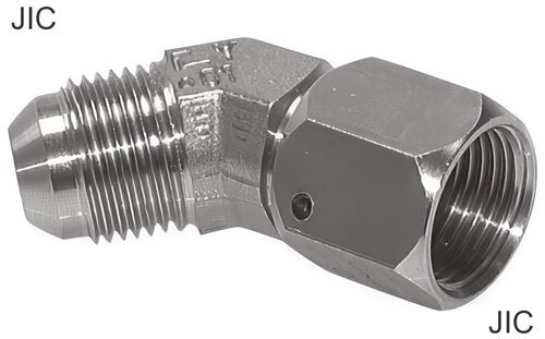 Angled Fittings 45deg Steel / Stainless Steel JIC-Threads Male/Female ...