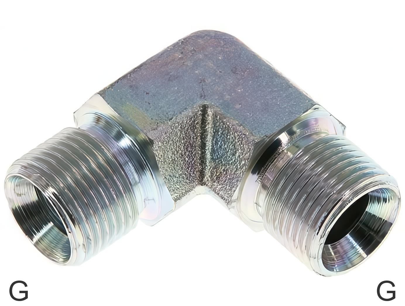 Angled Fittings 90deg Steel / Stainless Steel G-Threads Male With 60deg ...
