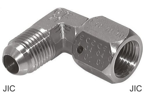 Angled Fittings 90deg Steel / Stainless Steel JIC-Threads Male/Female ...