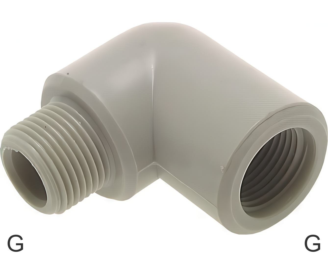 Angled Fittings 90deg Plastic G-Threads Male/Female PN10 | Tameson.com