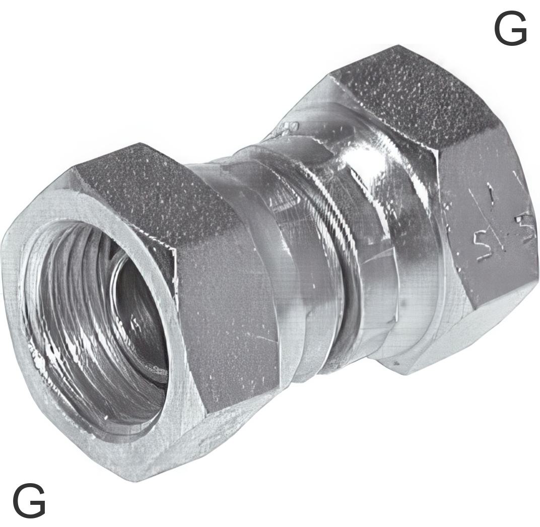 Socket Fittings Steel / Stainless Steel G-Threads With 60deg Hose Cone ...
