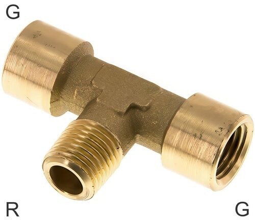 Tee Fittings Brass / Stainless Steel G/R-Threads Male/Female T-Shape ...