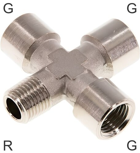 Cross Fittings Brass G/R-Threads Male/Female PN16 | Tameson.com