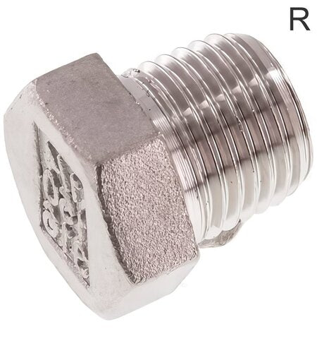 Closing Plugs Plastic / Stainless Steel R-Threads Outer Hex PN16 ...