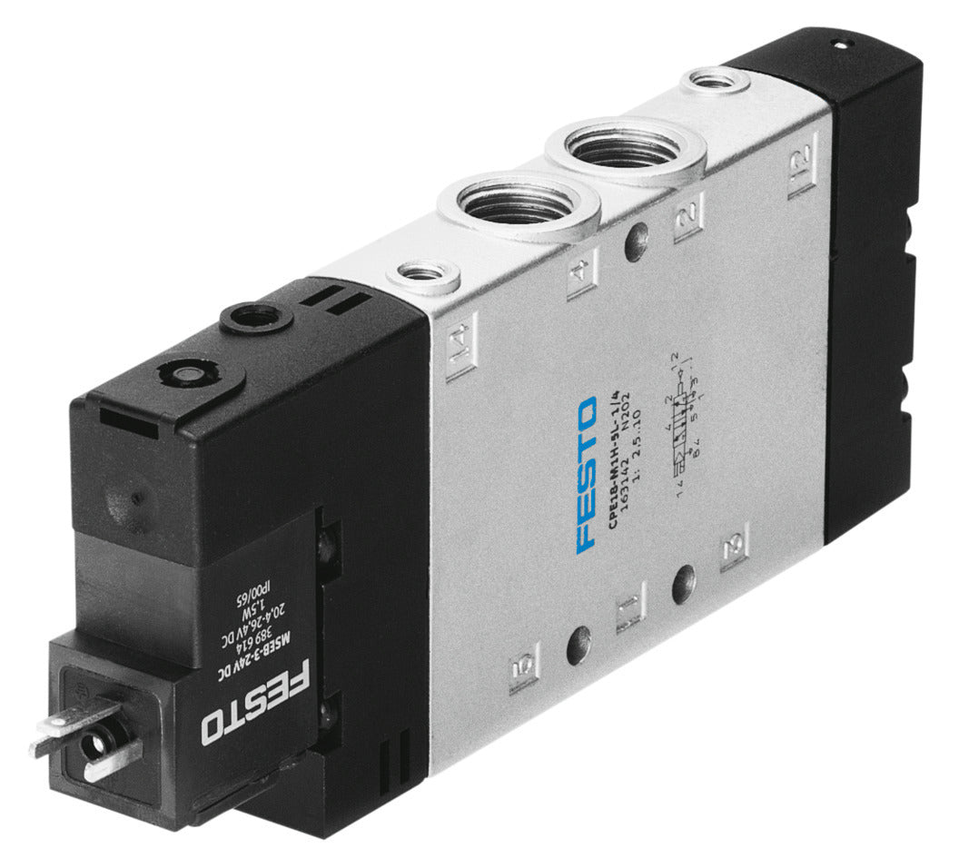 Festo 5/2-Way In-Line Compact Air Solenoid Valves CPE | Tameson.com