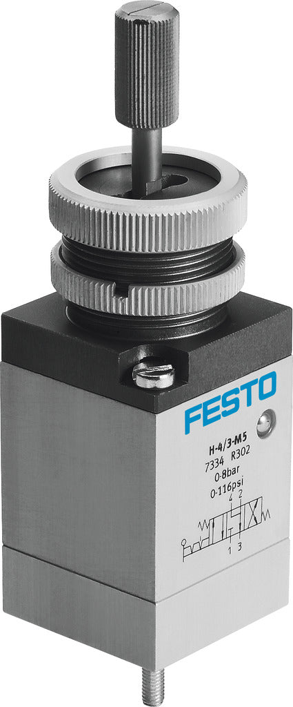 4/3-Way Finger Lever Operated Pneumatic Valves | Tameson.com