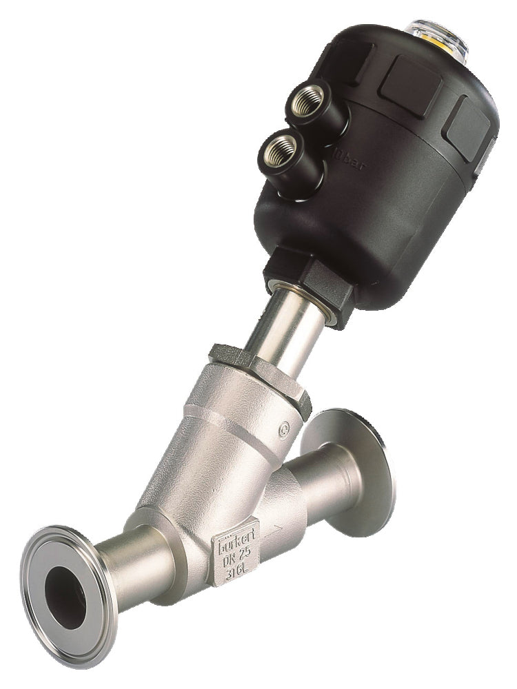 Clamp DN 50 NC Pneumatic 2-Way Angle Seat Valve Stainless Steel - 2000 ...