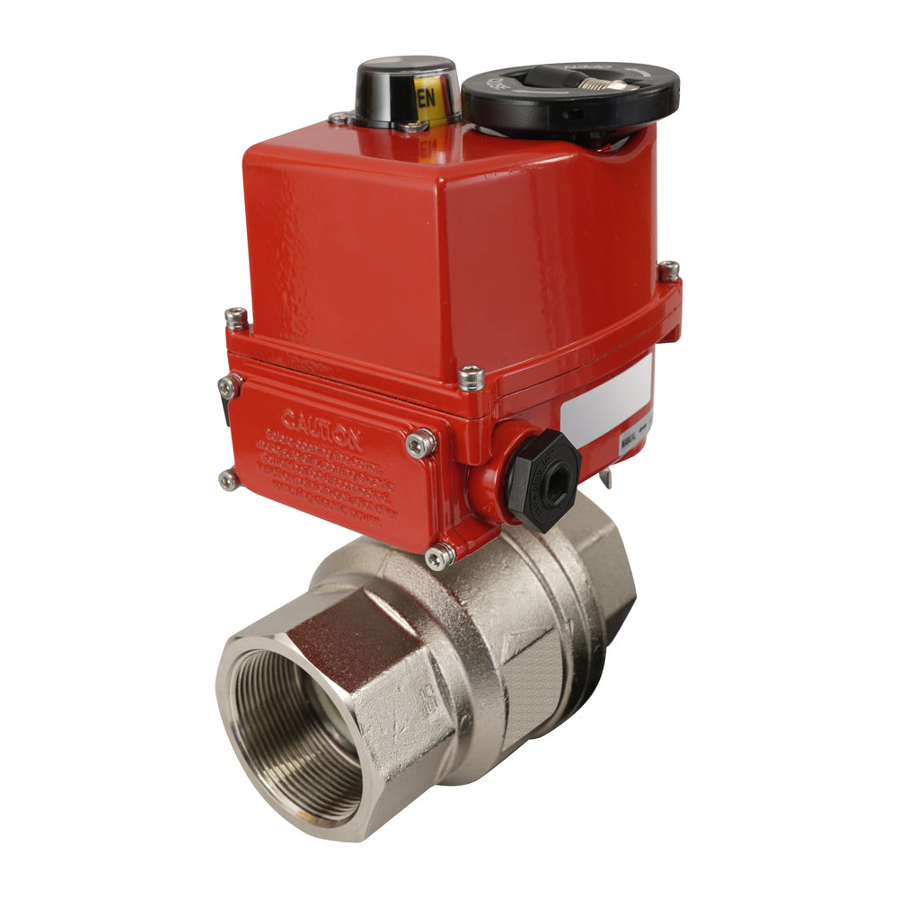 G 3/4 inch 2-Way brass Modulating Electric ball valve 24 V AC/DC ...