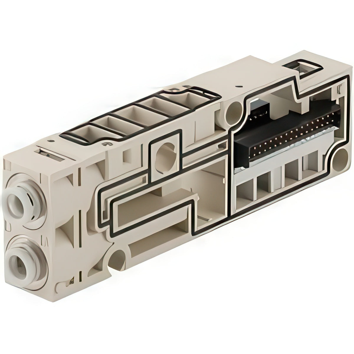 SMC Manifold Block Assembly 8mm Push-In - SV2000-50-3A-C8 | Tameson.com