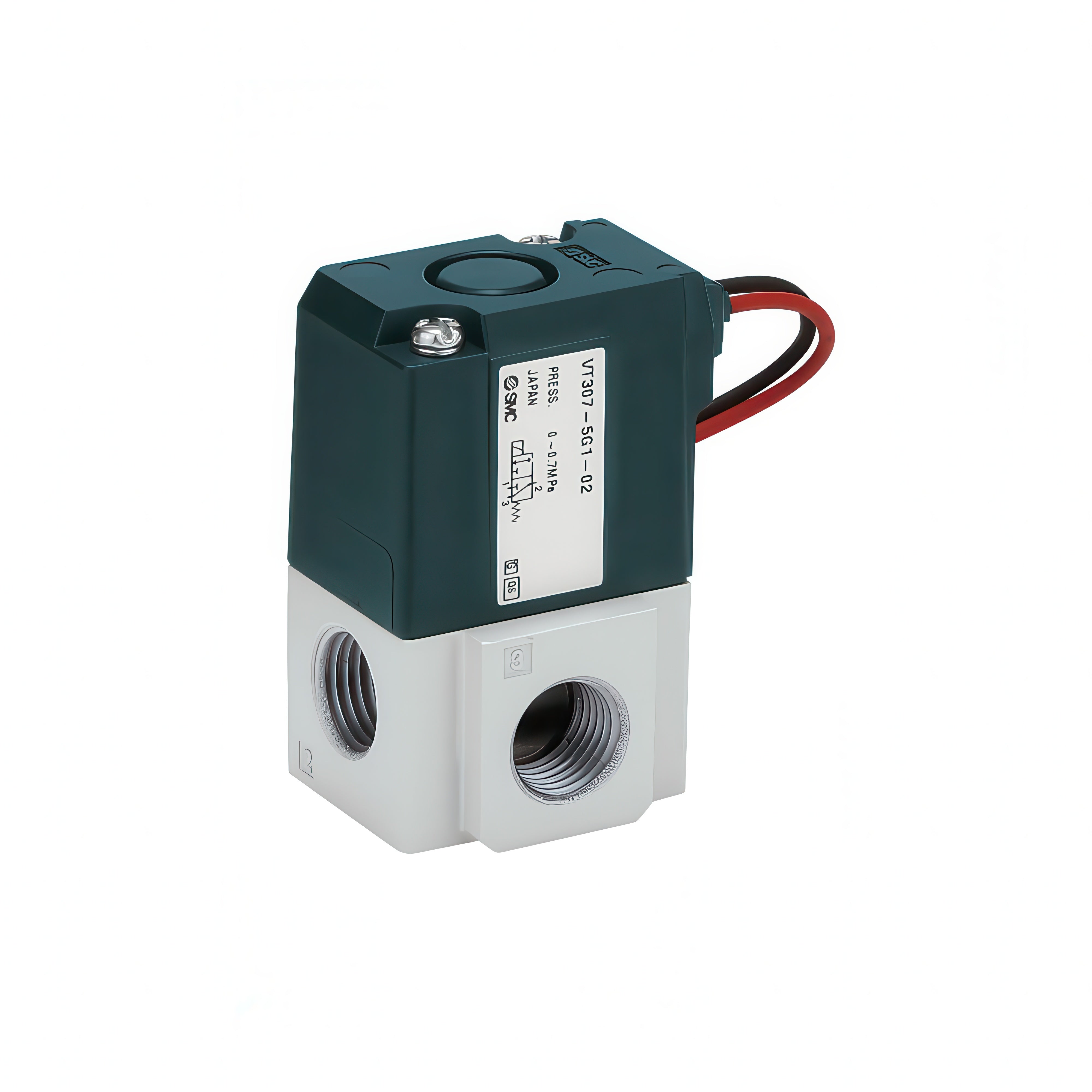 SMC 3/2-Way In-Line Pneumatic Solenoid Valve - VT307K-5DZ1-02F-Q ...