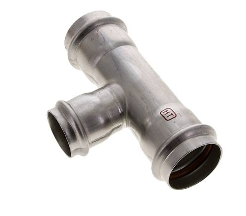 Tee Press Fitting - 35mm Female & 42mm - Stainless Steel | Tameson.com