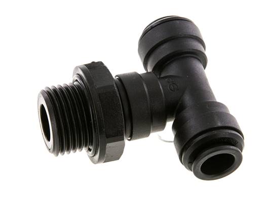 10mm x G1/2'' Inline Tee Push-in Fitting with Male Threads POM NBR FDA ...