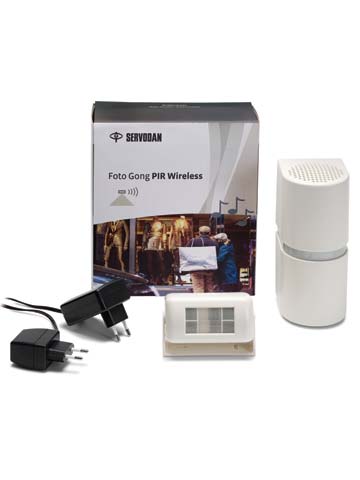 Wireless PIR Photo Gong Set 230VAC/12VDC - 33-450 | Tameson.com