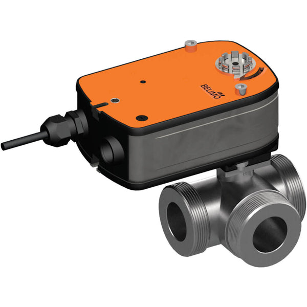 Belimo 3-Way Ball Valve G2 Kvs16 24VAC/DC Fail-Safe NO 75s 2-point 4Nm ...