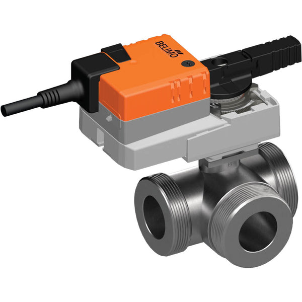 Belimo 3-Way Ball Valve G2 Kvs32 100-240VAC 90s 2/3-point 10Nm IP54 SP ...