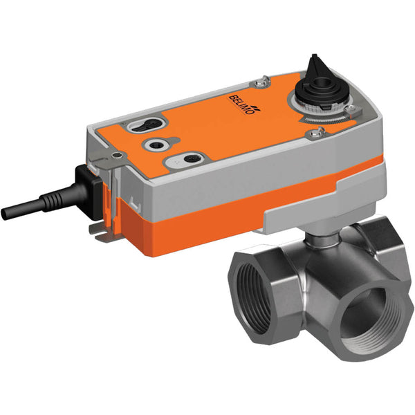 Belimo 3-Way Ball Valve Rp2 Kvs24 100-240VAC Fail-Safe 90s 3-point 10N ...