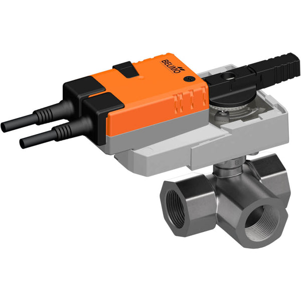 Belimo 3-Way Ball Valve Rp1-1/4 Kvs15 24VAC/DC 9s 2-point 16Nm IP54 R3 ...