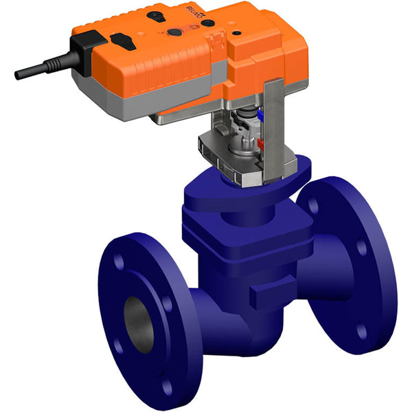 Belimo Globe Valve DN65 Flange 18mm Stroke Kvs58 24VAC/DC Fail-Safe 15 ...