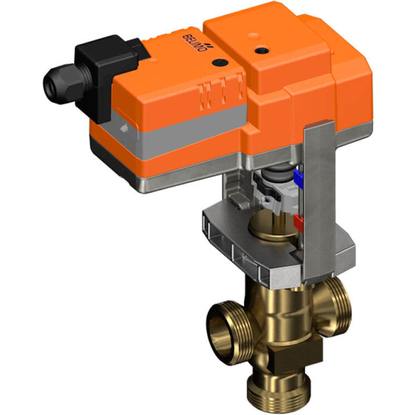 Belimo 3-Way Globe Valve 15mm G1-1/8 Kvs1 24VAC/DC 150s 2-10V 1000N IP ...