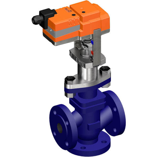 Belimo 3-Way Globe Valve DN20 Flange 20mm Stroke Kvs6.3 24VAC/DC 150s ...