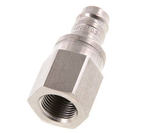 Stainless steel DN 10 Air Coupling Plug G 3/8 inch Female Double Shut-Off | Tameson.com