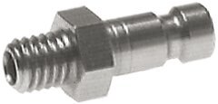 Stainless Steel 316L DN 2.7 (Micro) Air Coupling Plug G 1/8 inch Male Double Shut-Off | Tameson.com