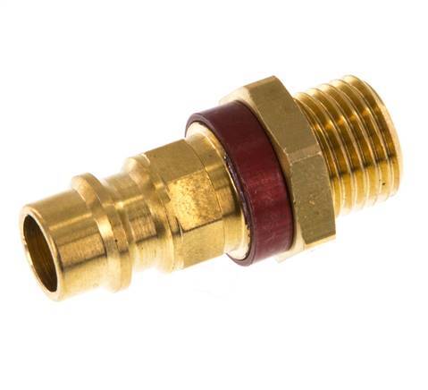 Brass DN 7.2 (Euro) Red-Coded Air Coupling Plug G 1/4 inch Male | Tameson.com
