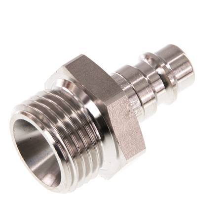 Stainless Steel 316L DN 7.2 (Euro) Air Coupling Plug G 1/2 inch Male | Tameson.com