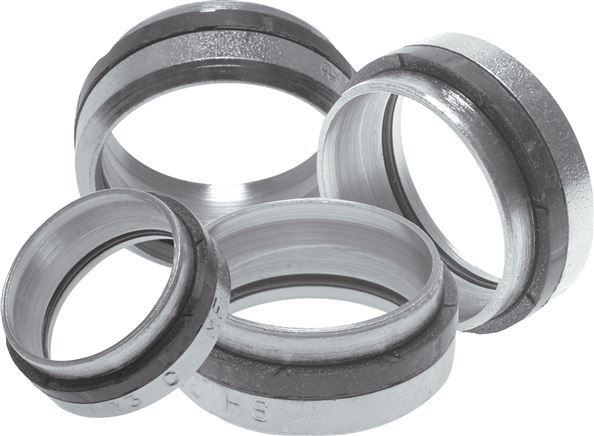 6L or 6S Zinc plated Steel Cutting ring with seal [2 Pieces] | Tameson.com