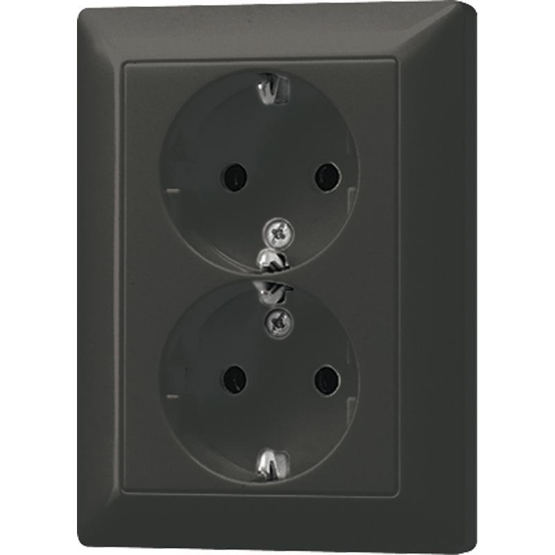 Jung LS RANGE Wall Outlet (WCD Switchgear) (European Socket) - AL5020K ...