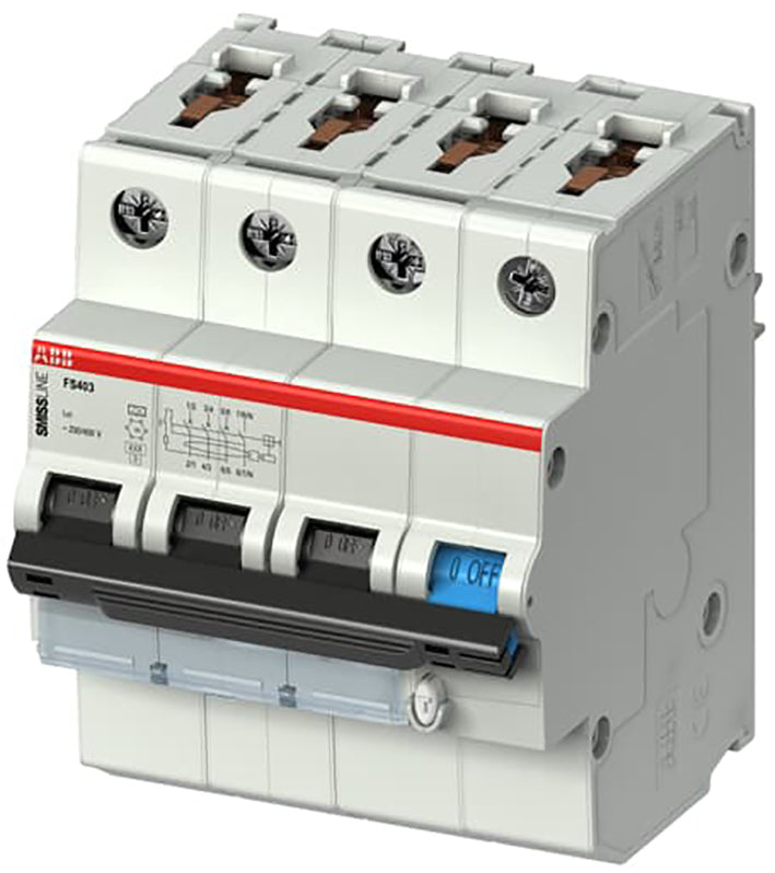 ABB FS403M 16A B-Char RCCB With Overload Protection 3P+N - 2CCL564110E ...