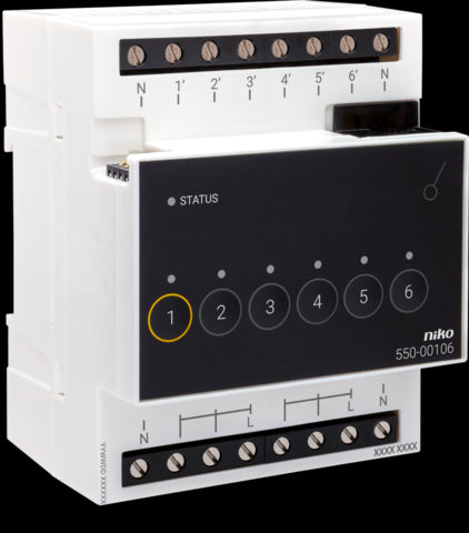 Niko Home Control Switch Actuator Bus System - 550-00106 | Tameson.com