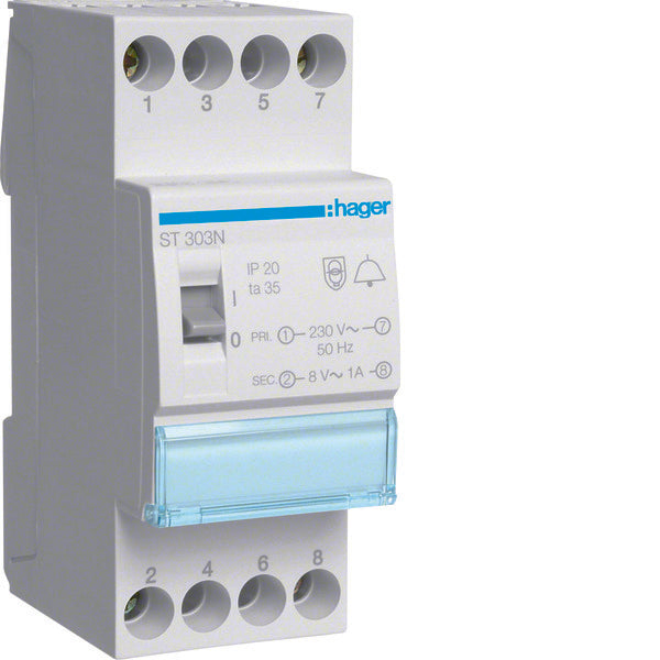 Hager VISION Bell Transformer - ST303N | Tameson.com