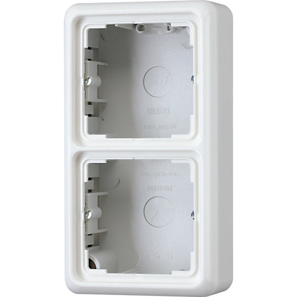 Jung CD500 Surface Mount Box recessed Switchgear - CD582AWW | Tameson.com