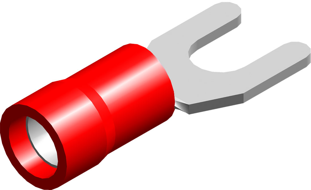 Conex M4 Red Insulated Fork Connector 0.5-1.5mm² - CE020103 [100 Piece ...