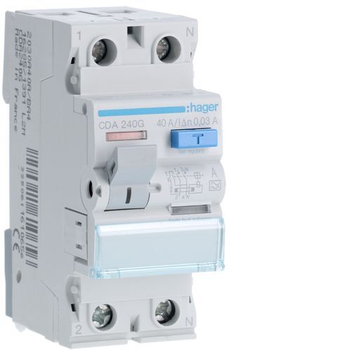 Hager Class A Ground Fault Circuit Interrupter - CDA240G | Tameson.com