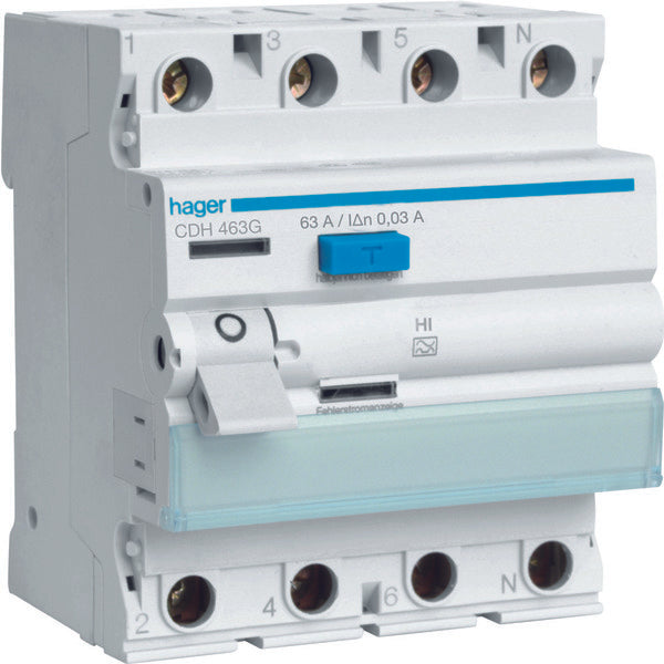 Hager High Immunity Residual Current Device - CDH463G | Tameson.com