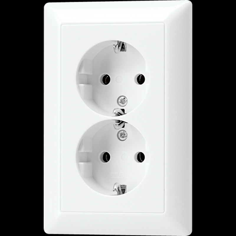 Jung AS500 Wall Outlet Box (WCD Switchgear) - AS5015WW | Tameson.com