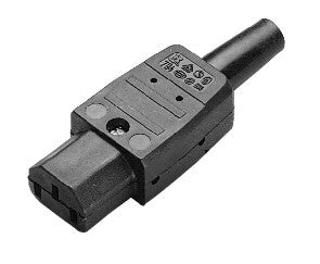 Ratio Electric C13 Connector Female Straight 10A Black - 70450 [2 piec ...