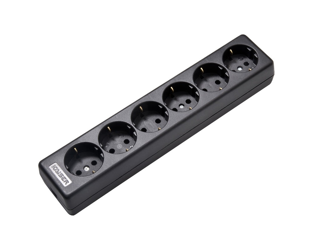 Martin Kaiser 6-Way 90 Degree Black Socket With Earth Contact (European ...