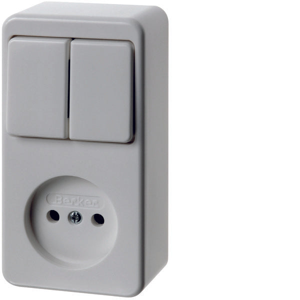 Hager Berker Combination Switch Socket Without Earth Contact Series ...