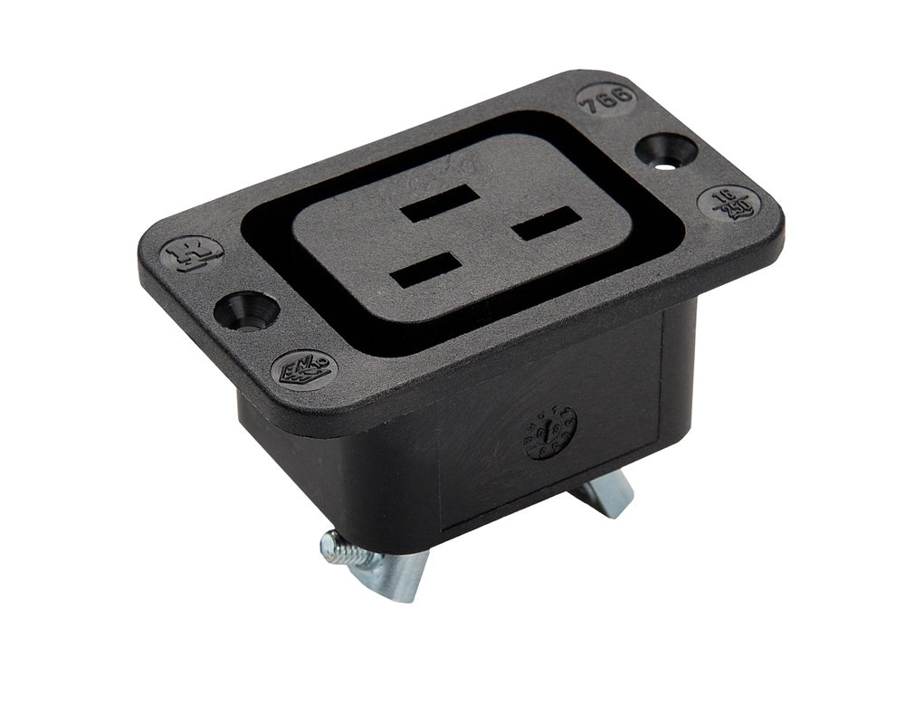 Martin Kaiser Appliance Socket C19 70 Degree 16A Black Inlet - 766/SW ...