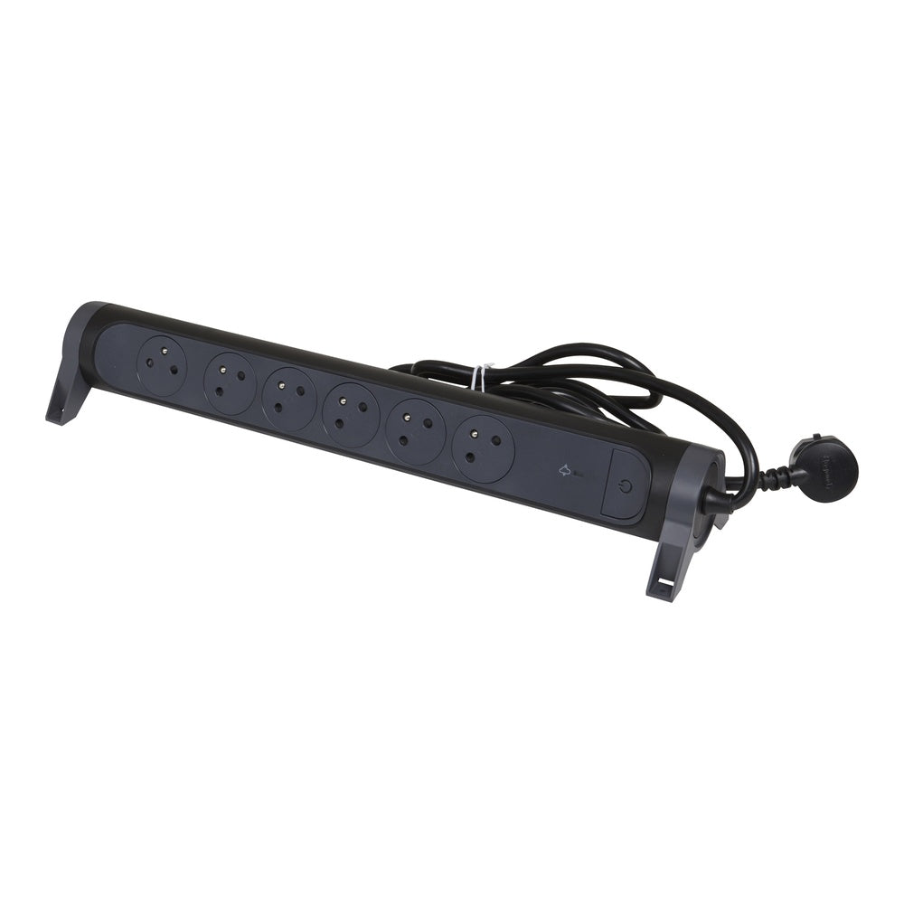 Legrand Premium Contact Socket With OSB 6x2P Earth Pin 1.5m Black (Eur ...