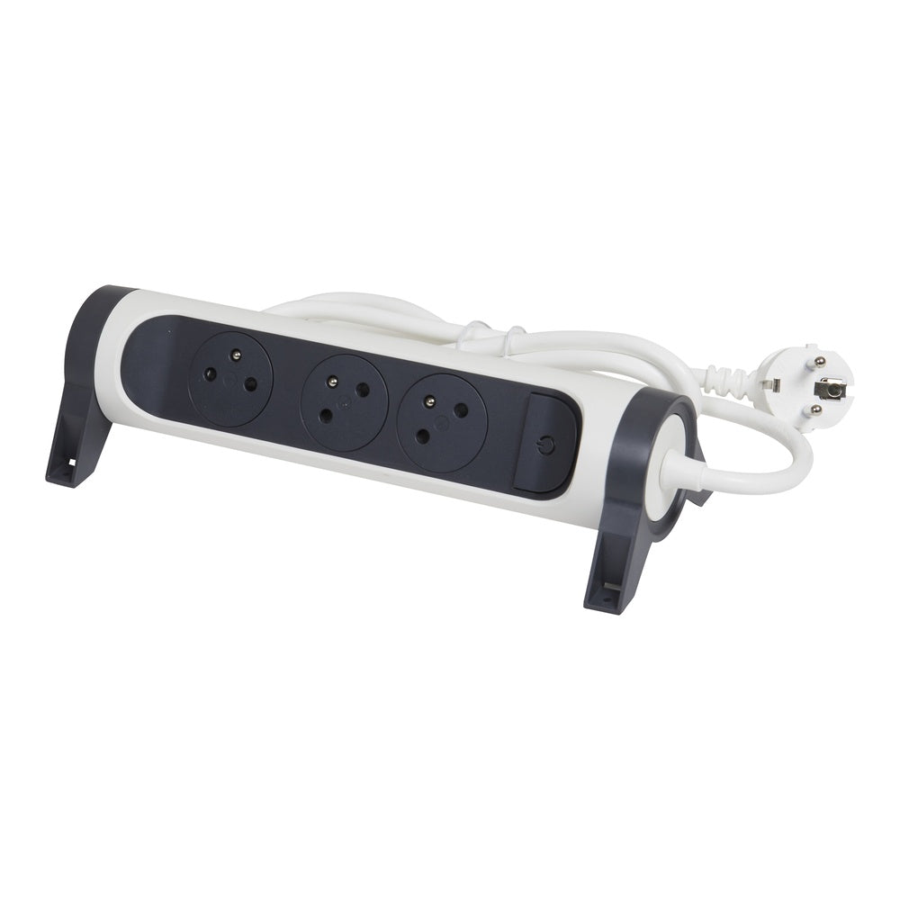 Legrand Premium Socket 3x2P With 1.5m Cord Black White (European Socket ...