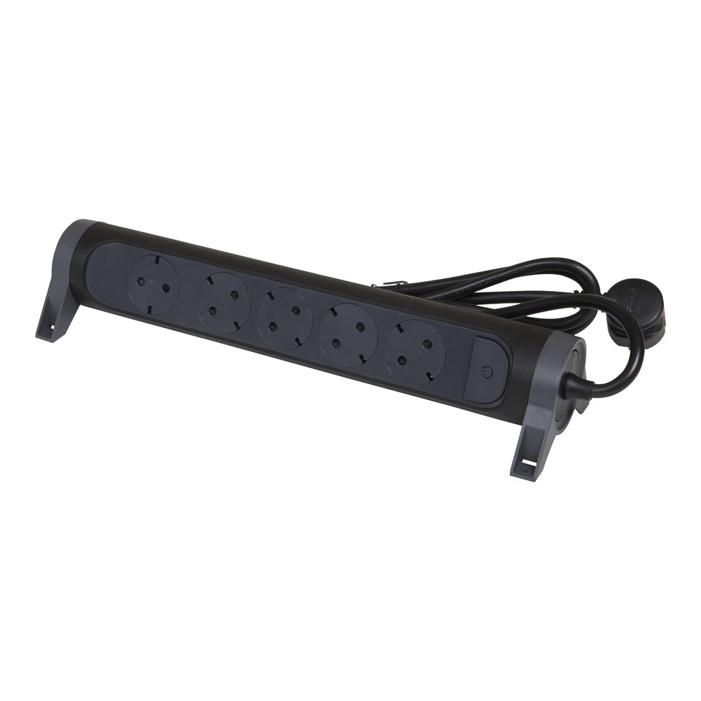 Legrand Premium 5x2P+A 1.5m Cord Black Socket (European Socket) - 6945 ...