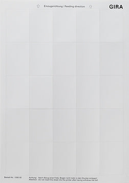 Gira Text Labels 38x54mm for Tastsensor2 KNX Accessories - 109000 ...