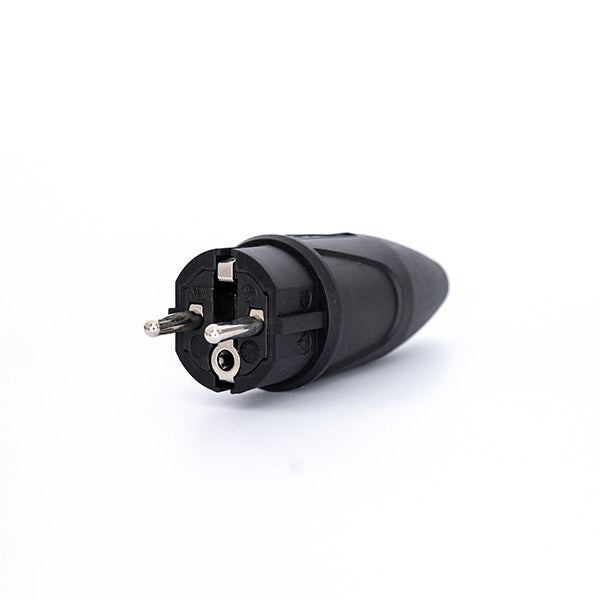 Power Plug 16A Rubber Solid IP44 Black - PWS16R [2 pieces] | Tameson.com
