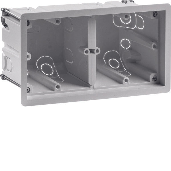 Hager Berker 2 Gang Wall Box For Flush Mounting Light Grey - 18721020 ...